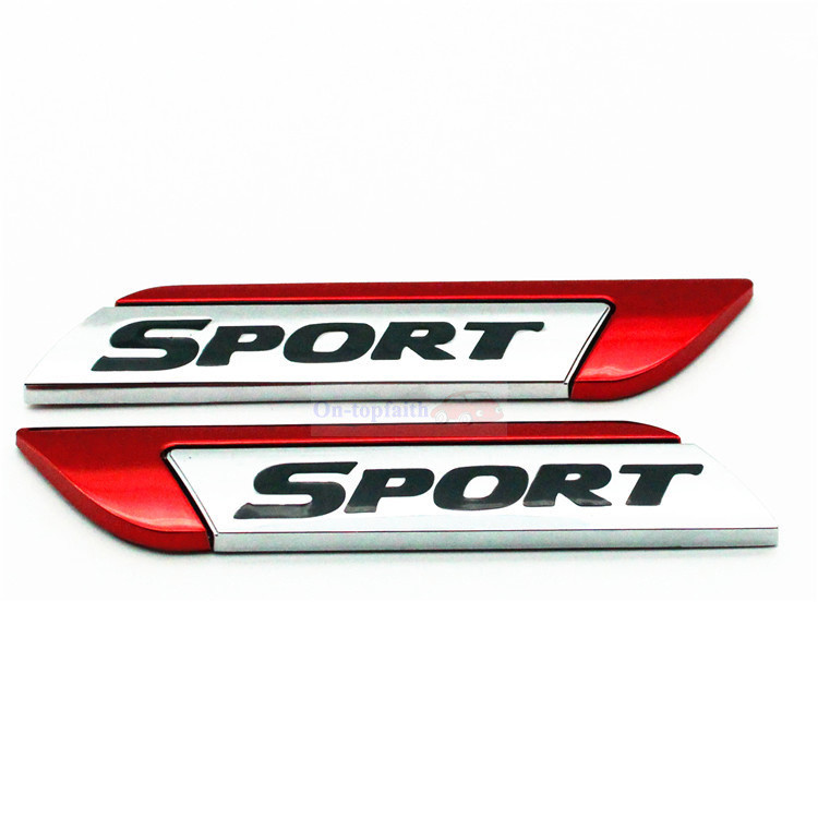 2pcs Red VIP Metal Chrome Emblem Badge Side Trunk Rear Sticker Fit ...