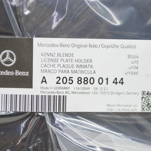 New MB C-CLASS W205 Front Bumper License Number Plate A2058800144 2015 ...