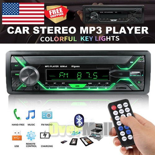 Single 1Din Audio Stereo Car No DVD/CD MP3 Player USB/AUX/SD FM BT In ...