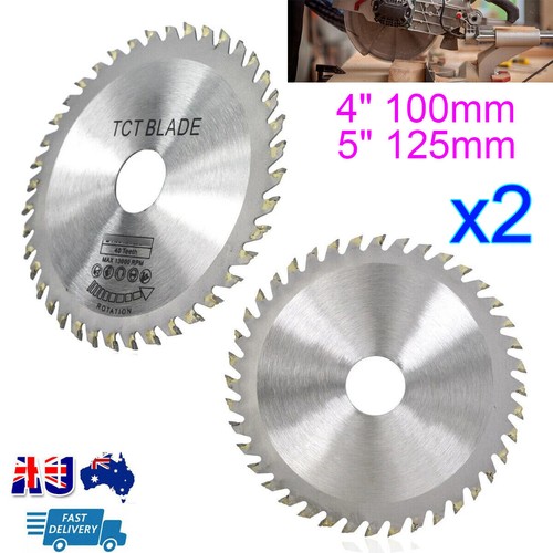 2pcs 4" 5" 40T Saw Blade Disc 100mm 125mm Wood Cutting Discs Circular ...