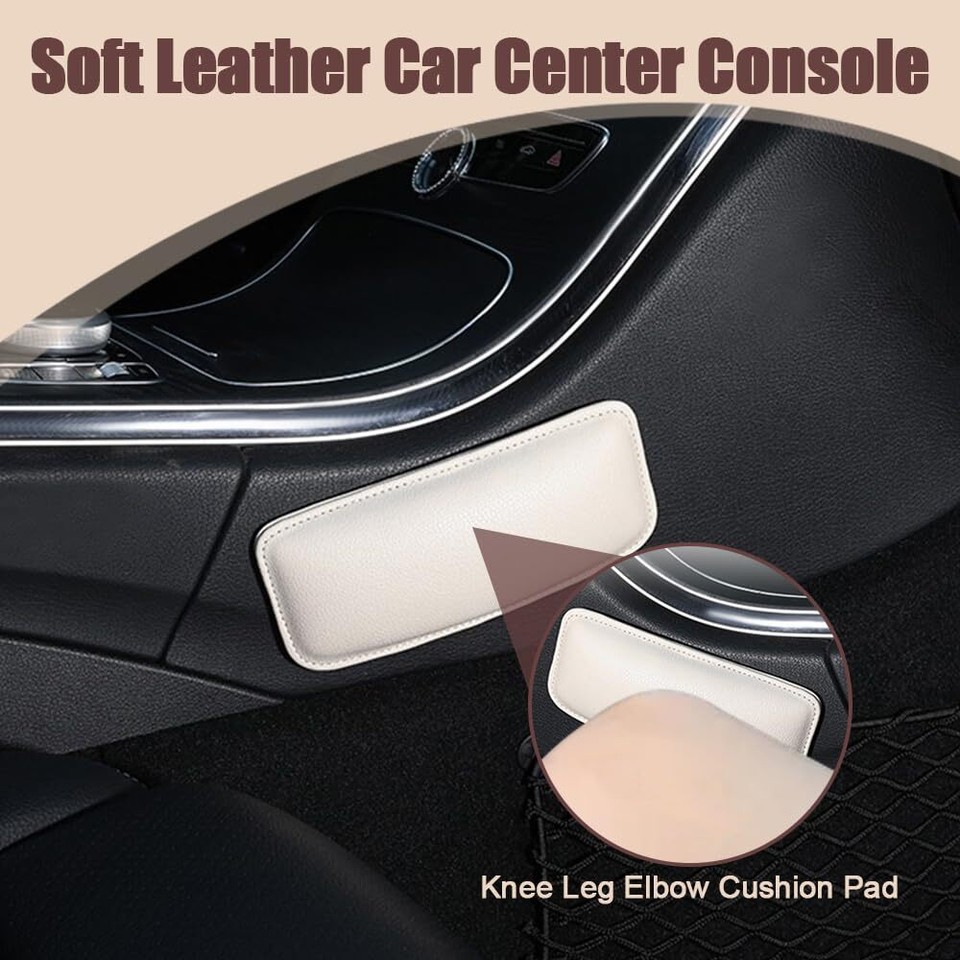 2 Pack Car Knee Cushion Soft Leather Car Door Armrest Pad for Knee Leg ...