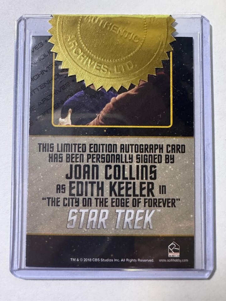 Star Trek Archives & Inscriptions Joan Collins as Edith Keeler 9 Case ...