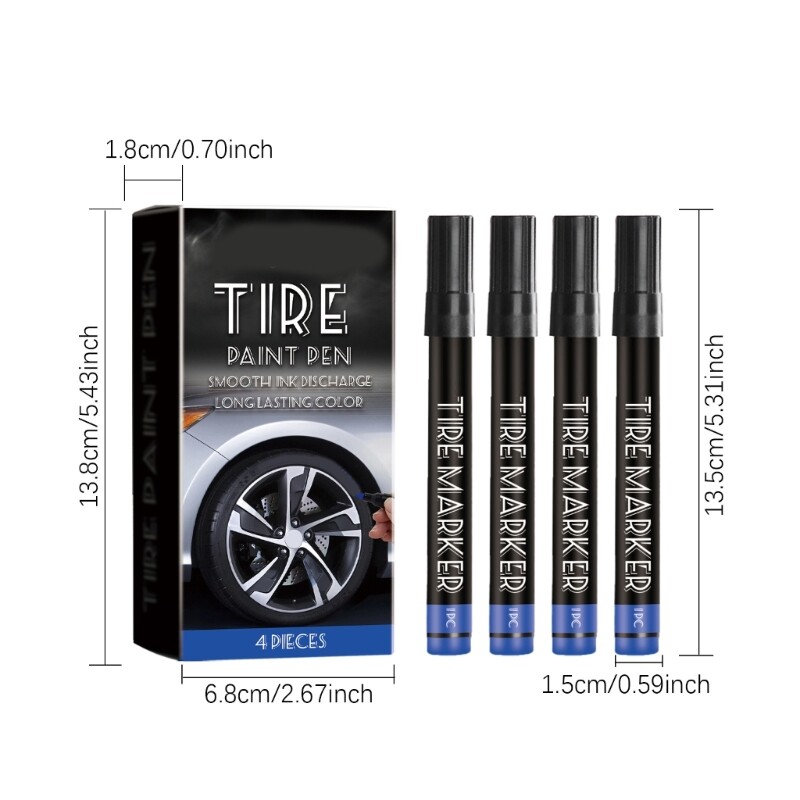 Professional Tire Paint Labeling Markers Water Resistant High Coverage ...