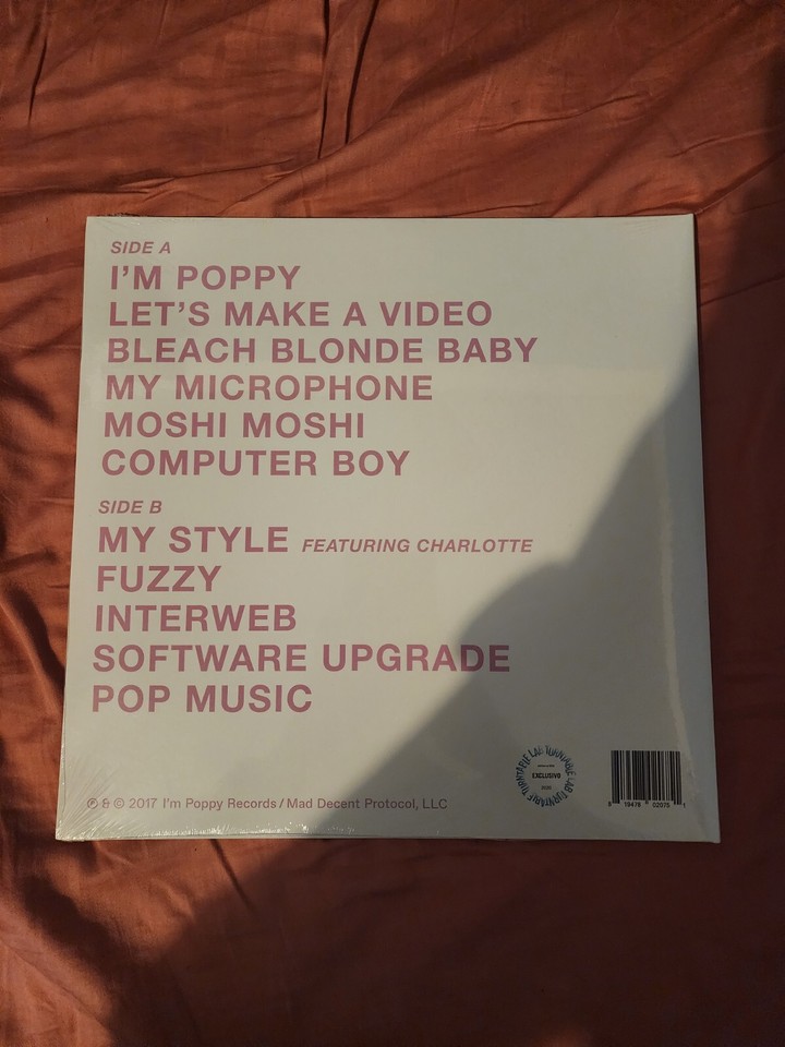 Poppy Computer Vinyl LP TTL Turntable Lab Exclusive Clear White Swirl ...
