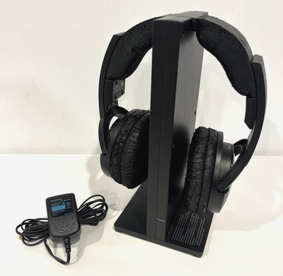 SONY MDR-RF985R RF WIRELESS HEADPHONES & TMR-RF985R TRANSMITTER DOCK W ...