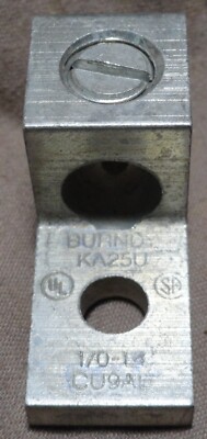 New Burndy KA25U - 14STR-1/0STR DUAL RATED Five Per Lot | eBay