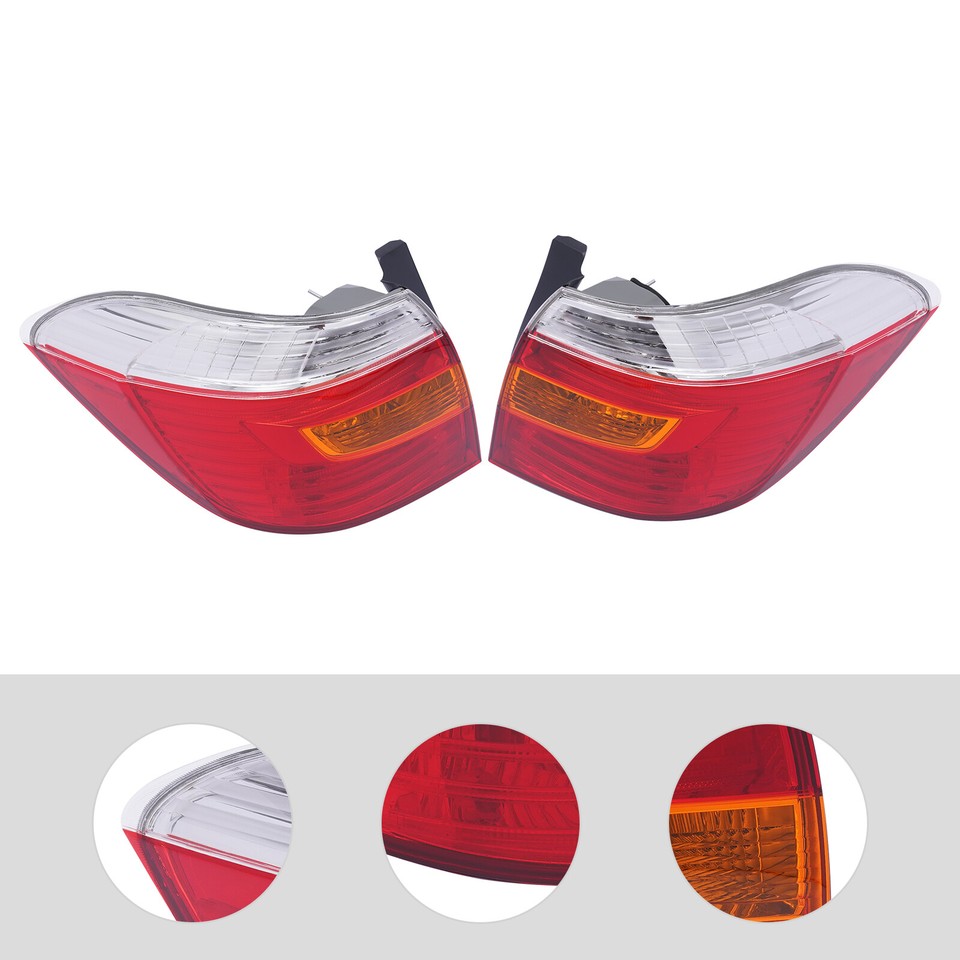 1 Pair For Toyota Highlander 2008 2009 2010 Halogen Rear Tail Lights ...