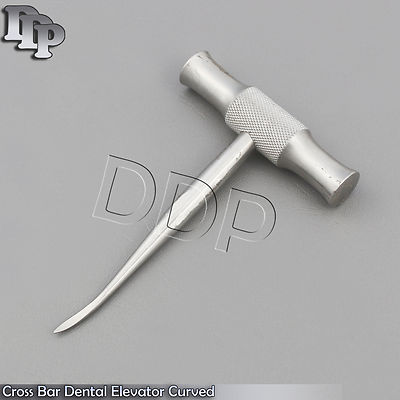 CROSS BAR DENTAL TOOTH ROOT ELEVATOR CURVED LEFT FLAT POINTED BLADE | eBay