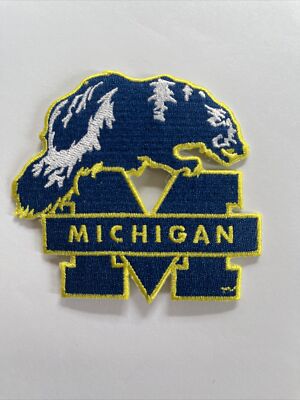 University Of Michigan Wolverines Vintage Embroidered Iron On Patch 3 ...