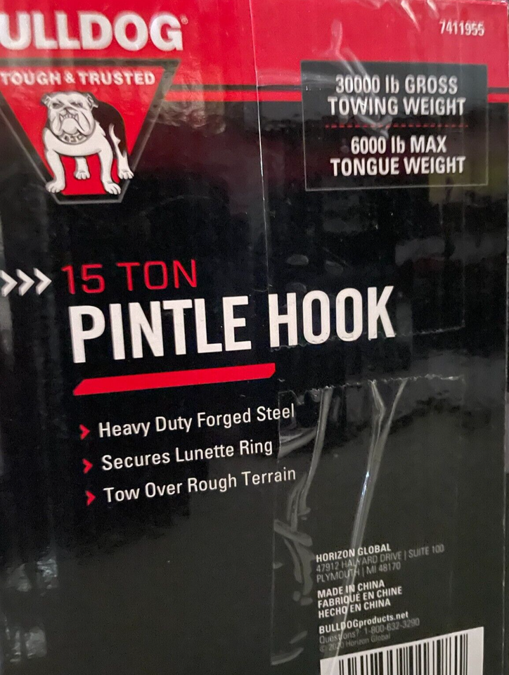 Bulldog Heavy Duty Pintle Hook, Bolt-On, 30,000 lbs. Capacity 7411955 ...