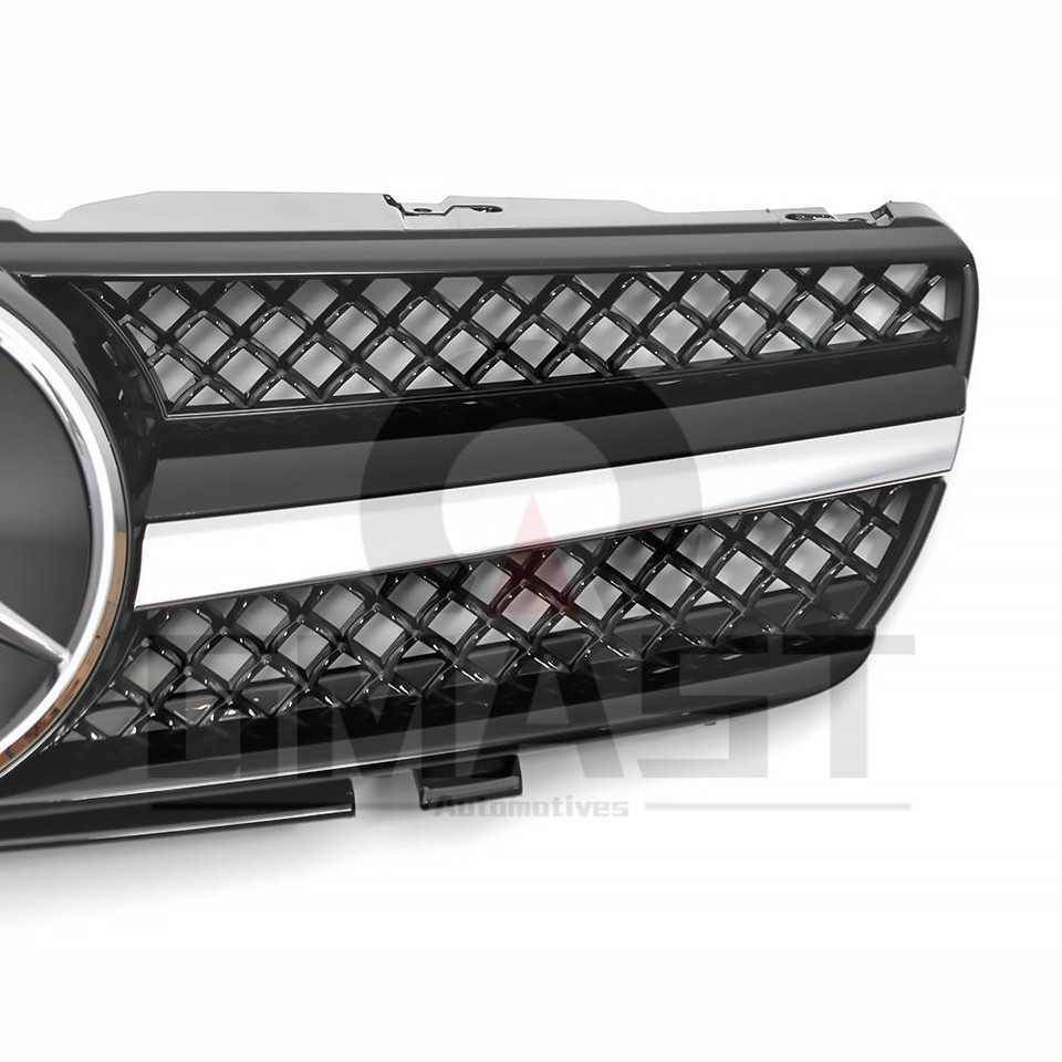 For Benz SL-Class R230 2003-06 SL500 SL600 Front Bumper Chrome Black ...