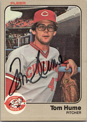 Tom Hume Cincinnati Reds Signed 1983 Fleer Baseball Card | eBay