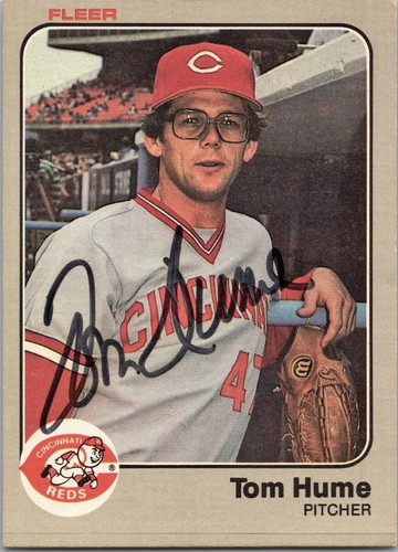 Tom Hume Cincinnati Reds Signed 1983 Fleer Baseball Card | eBay