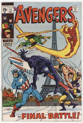 Avengers 71 Marvel 1969 FN Thor Captain America Iron Man 1st Invaders ...