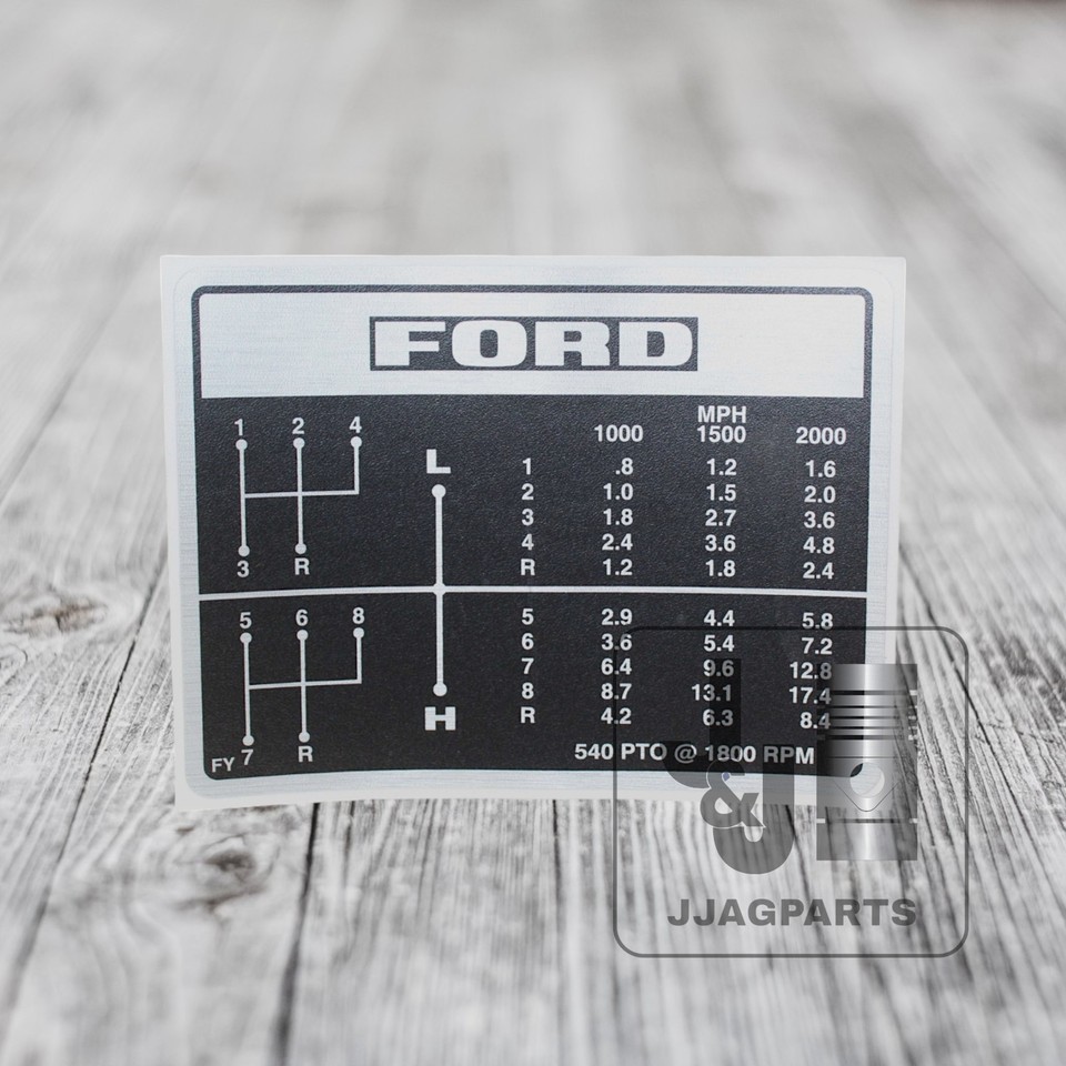 Transmission Shift Pattern Decal Fits Ford 2910 Tractors C5NN7B292 ...