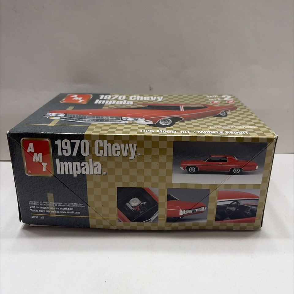 AMT 1970 CHEVY IMPALA MODEL KIT 1/25 SEALED 38212 CHEVROLET Open Box | eBay