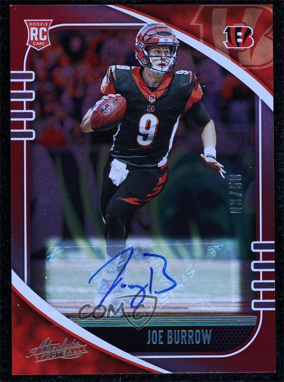 2020 Panini Absolute Signatures Red Spectrum 3/50 Joe Burrow #158 ...