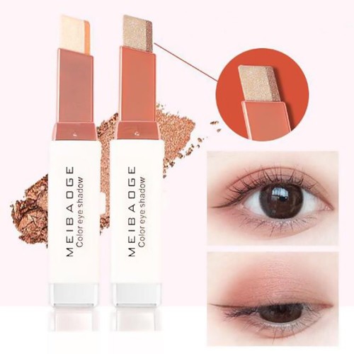 2 in 1 Gradient Two-Color Eye Shadow Stick Make Up Eyeline Matte Double ...