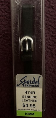 Speidel Express Genuine Leather Watchband 474R Genuine Leather 10mm NOS ...