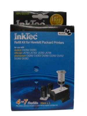 Suitable For HP74, CB335 Black Cartridge, InkTec Refill Kit | eBay UK