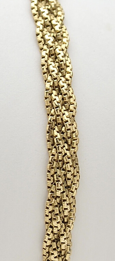 14k RVL Solid Yellow Gold Woven Box Link Chain Bracelet. | eBay