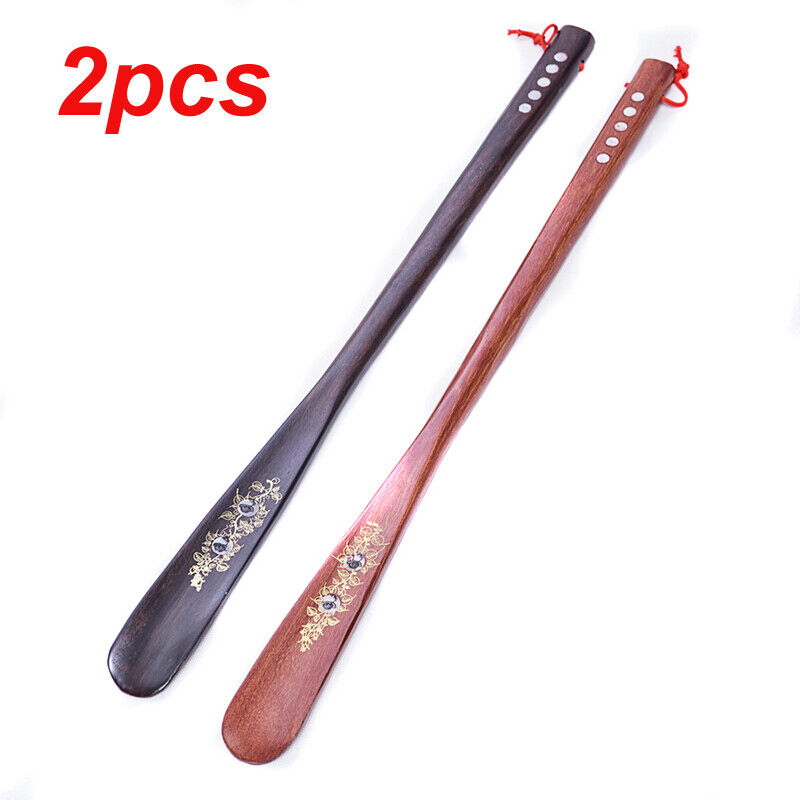 55cm Extra-Long Handled Shoe Horn Hard Wooden Shoe Horn Shoe Spoon Home ...