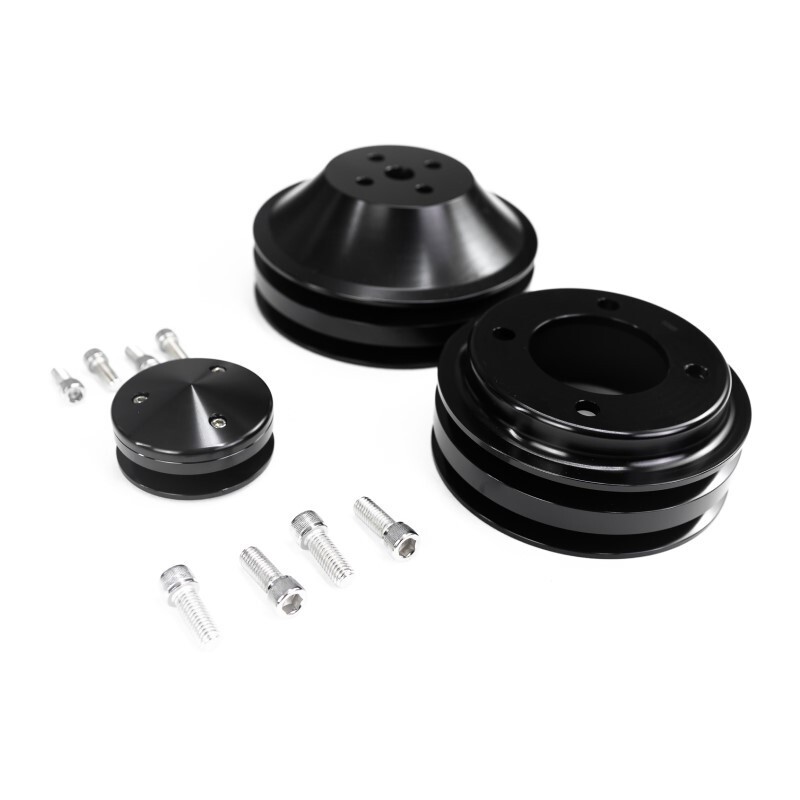 Ford Cleveland Pulley Set, 2V 2V 1V Black Billet Aluminium 302 351CI ...