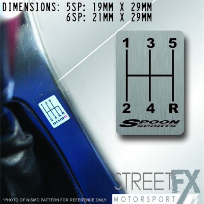 Spoon Sports GEAR KNOB H-Pattern Shifter Sticker Gearbox JDM Manual | eBay