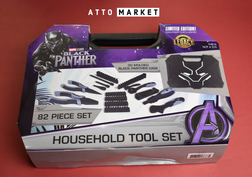 Marvel Black Panther 82-Piece Tool Set – Silver Edition – Socket & Hand ...