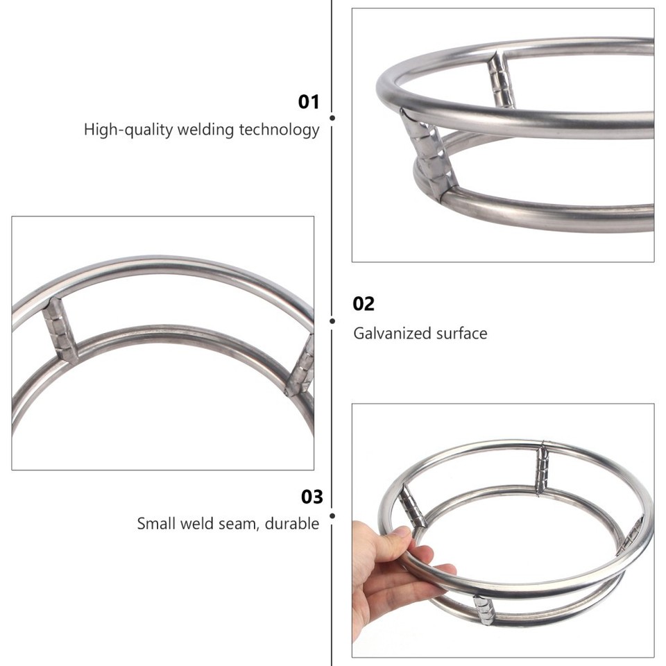 2Pcs Stainless Pot Racks Steaming Stand Frying Pan Rack Kitchen Gadget ...