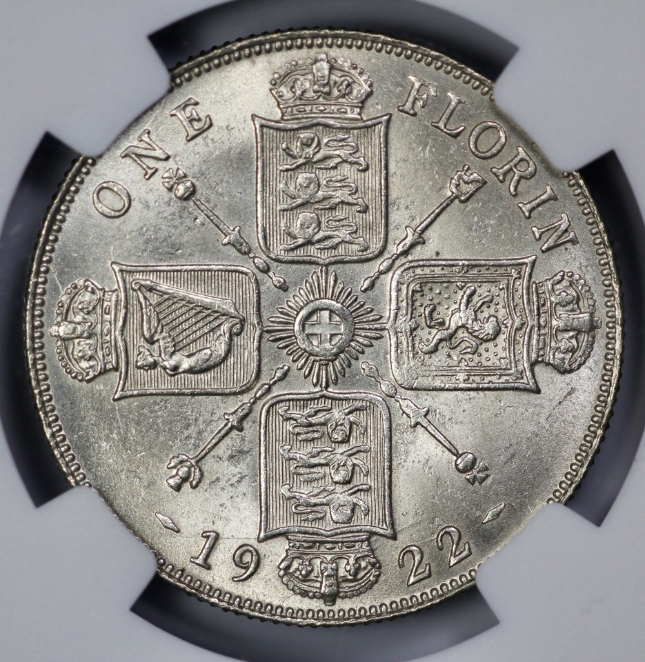 1922 Great Britain Silver 2S Florin NGC MS 63 | eBay