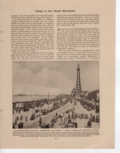 Wonderful Britain Magazine Page 1930s Blackpool Promenade St Peters at ...