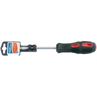 Draper Plain Slot Flared Tip Screwdriver 6 X 100Mm Soft Grip Blasted ...
