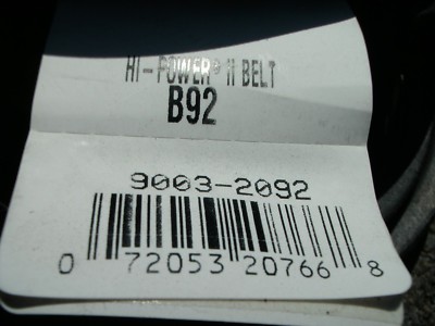 Gates B92 Hi‑Power II V‑Belt 9003‑2092 | eBay