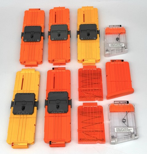 20 Nerf N-Strike Elite 6 Round Magazine Clip Dart Gun & Dual Magazine ...
