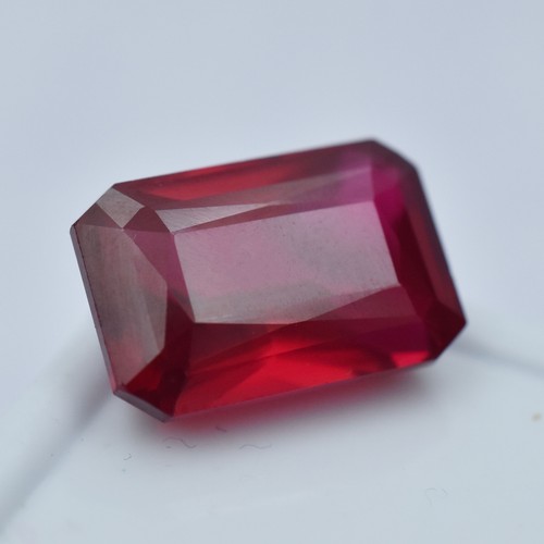CERTIFIED Red Ruby Natural 22.80 Ct Emerald Cut Loose Gemstone | eBay