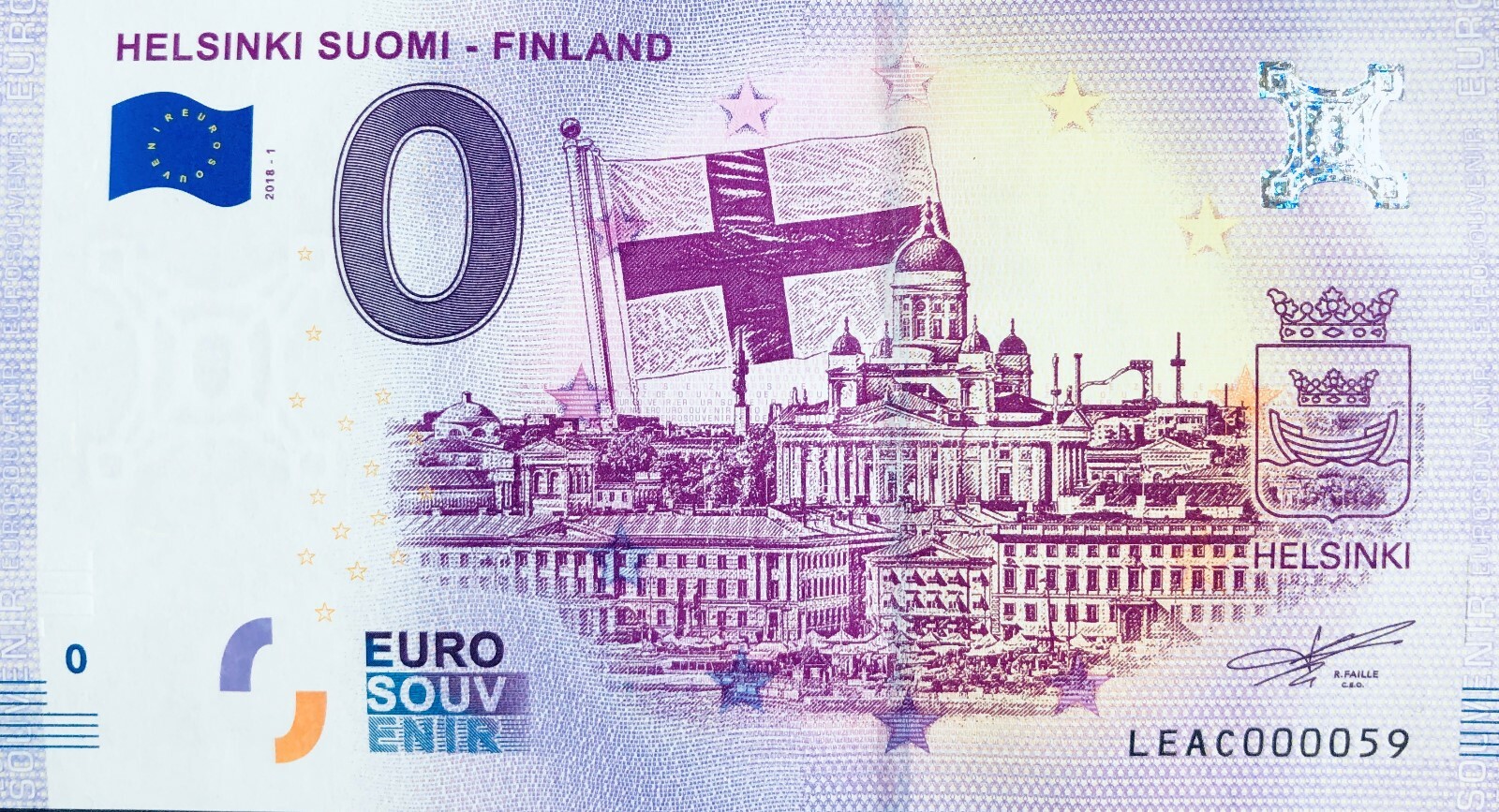 BILLET 0 EURO HELSINKI SUOMI FINLAND 2018 TOUT PETIT NUMERO 59 | eBay