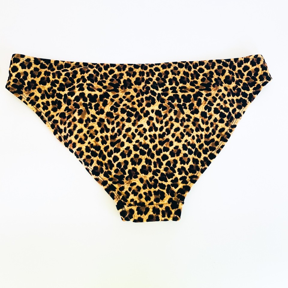 NEW Cabana Del Sol Cheetah Leopard Cheeky Bikini Bottoms Size Medium | eBay