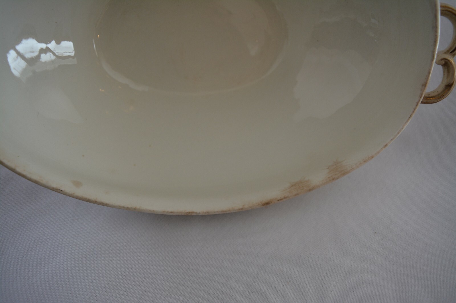 Wheeling Pottery Adamantine China Soup Tureen Covered Dish Brown Floral ...