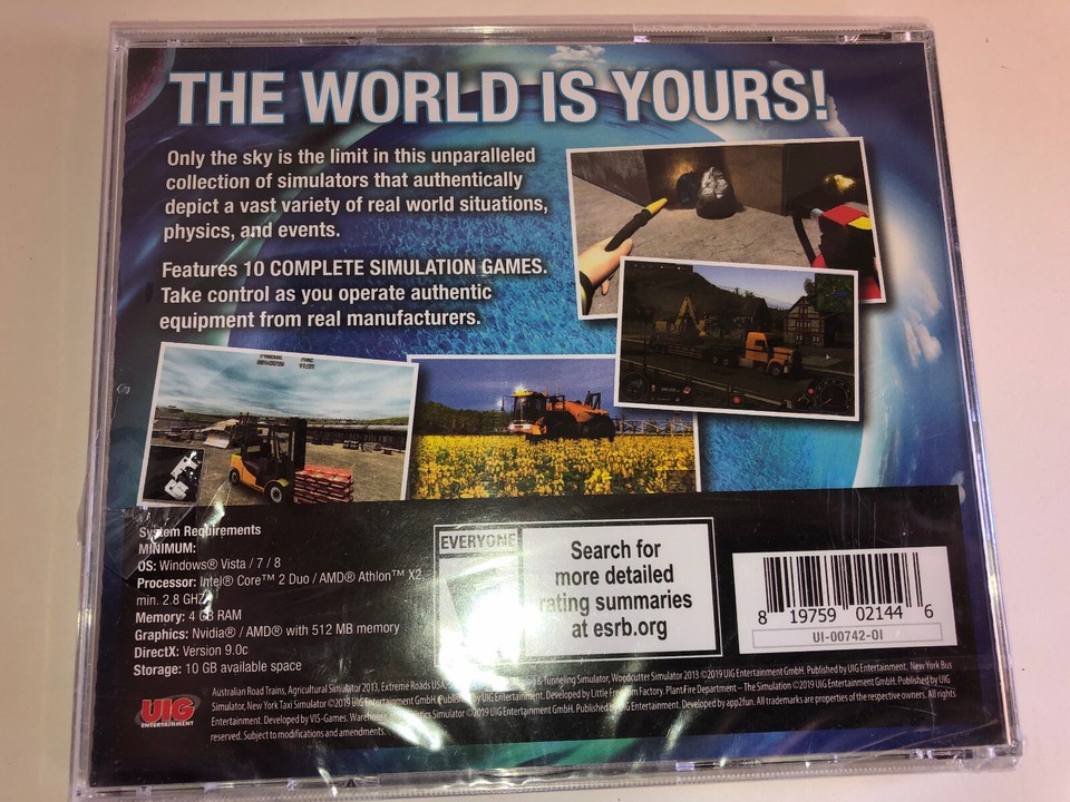 New! 10 SIMULATOR PACK 10 VIDEO GAMES (PC WIN 7/8, 2013) Sealed ...