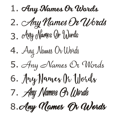 Custom Personalised Name/Word Cut-Vinyl Decal Sticker - Fancy Script ...