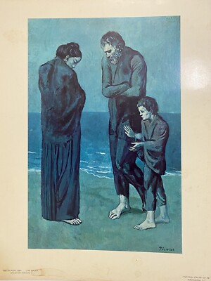 Picasso The Tragedy 1860 National Gallery Vintage Lithograph Chester ...