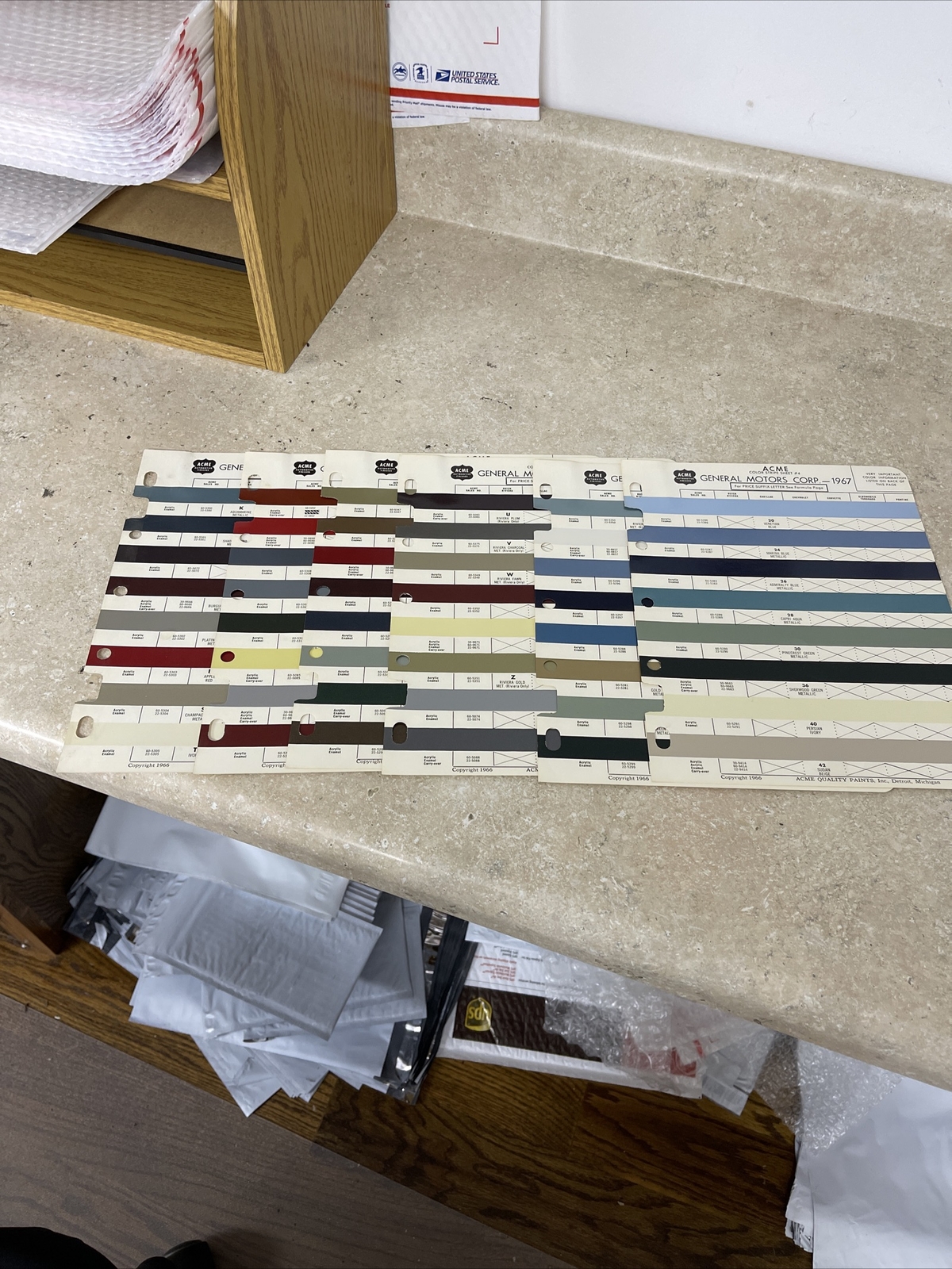 1967 ACME Automotive Finishes Color Manual Guide Chips GM Truck ...