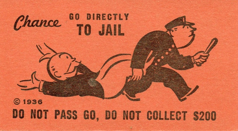 VINTAGE 1936 Monopoly CHANCE CARDS (Orange) - 3-1/8" x 1-3/4" - YOU ...