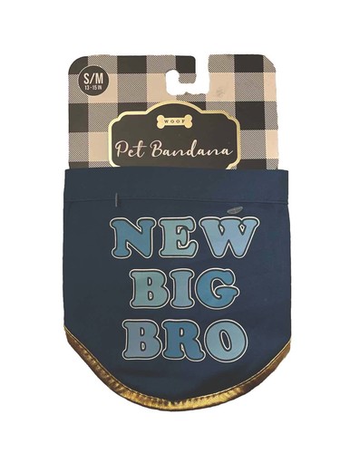 NEW BIG BRO Dog Bandana For Small To Medium 13-15 Inch Neck Hook/Loop ...