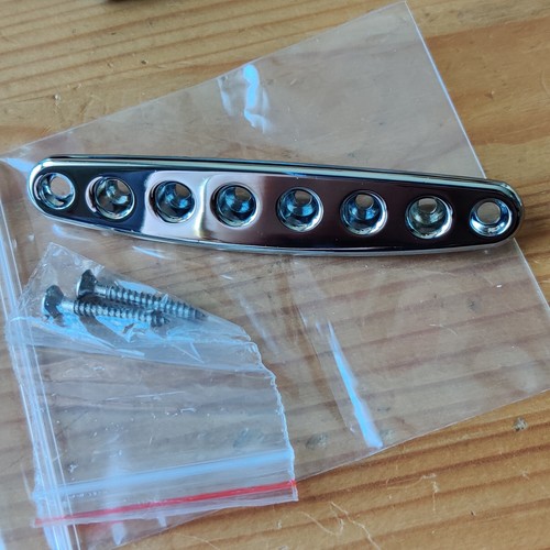 New Chrome Through Body String Bar Ferrule Ferrules For Tele Strat ...