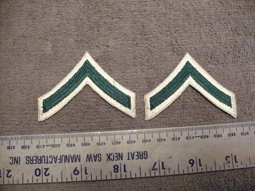 State Game Warden Private First Class Rank Patches, One Pair Unused ...