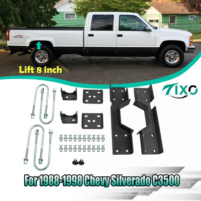 8" Drop Rear Lower Flip & C-Notch Kit For 1988-1998 Chevy Silverado ...