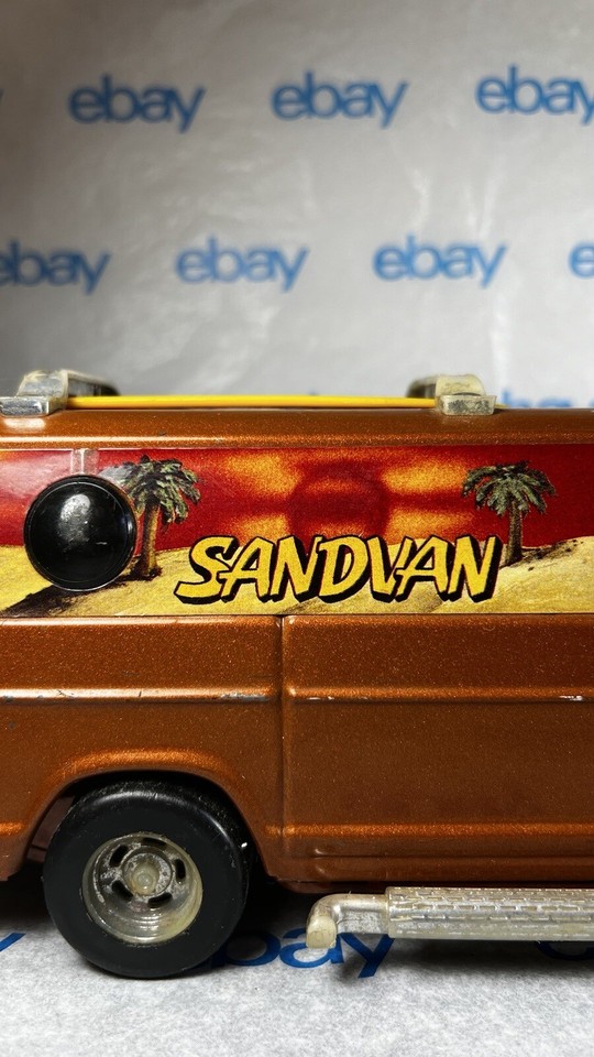 Vintage 1970's Ertl Dodge Sand Van Custom Street W/ 2 Surfboards 1/18 ...
