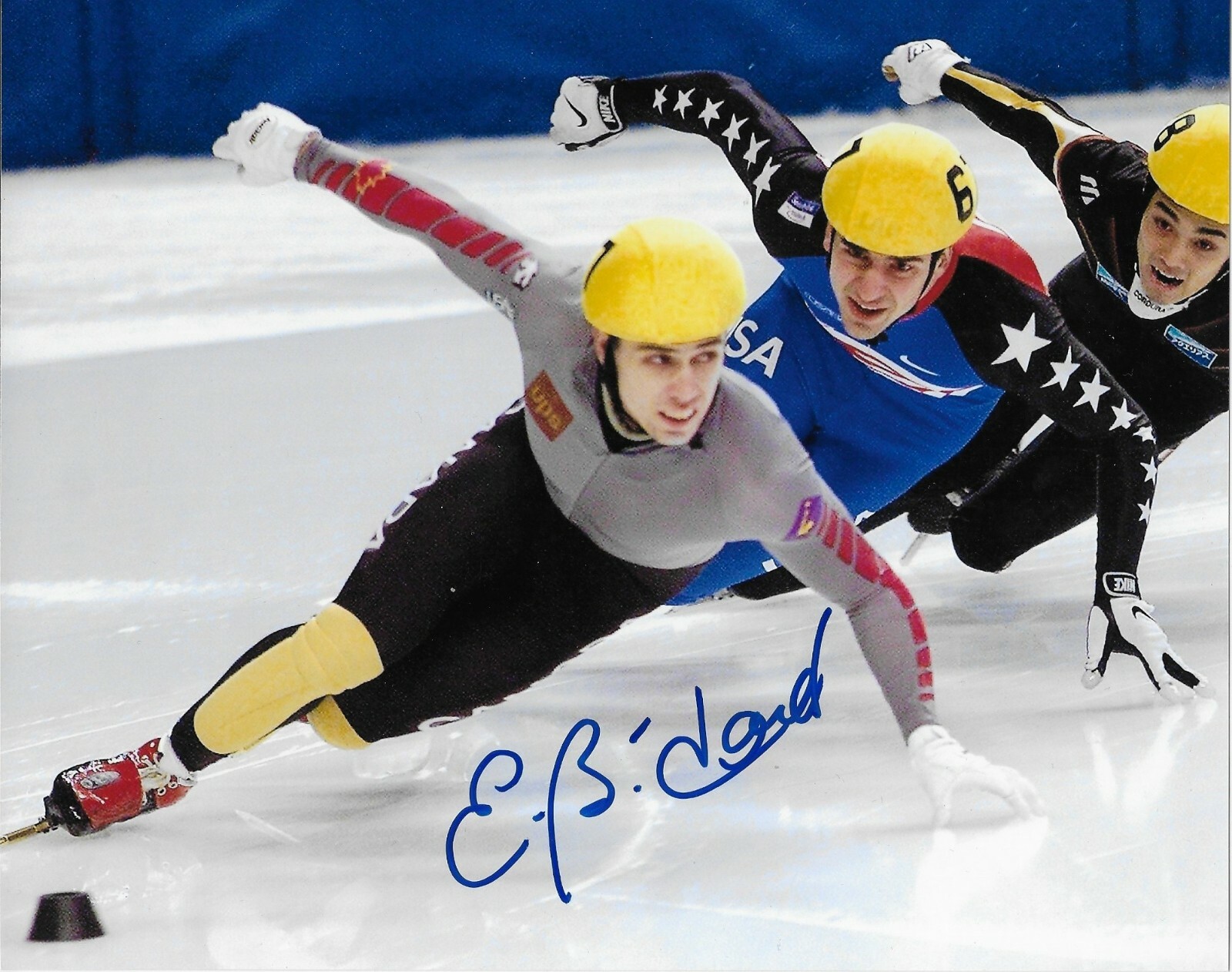 Autographed Eric Bedard Olympics Short Track Speed Skating 8x10 Photo ...